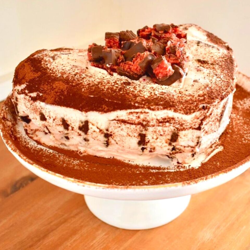 Cherry Ripe Love Cake | No Bake Fridge Cake | Cooking with Nana Ling