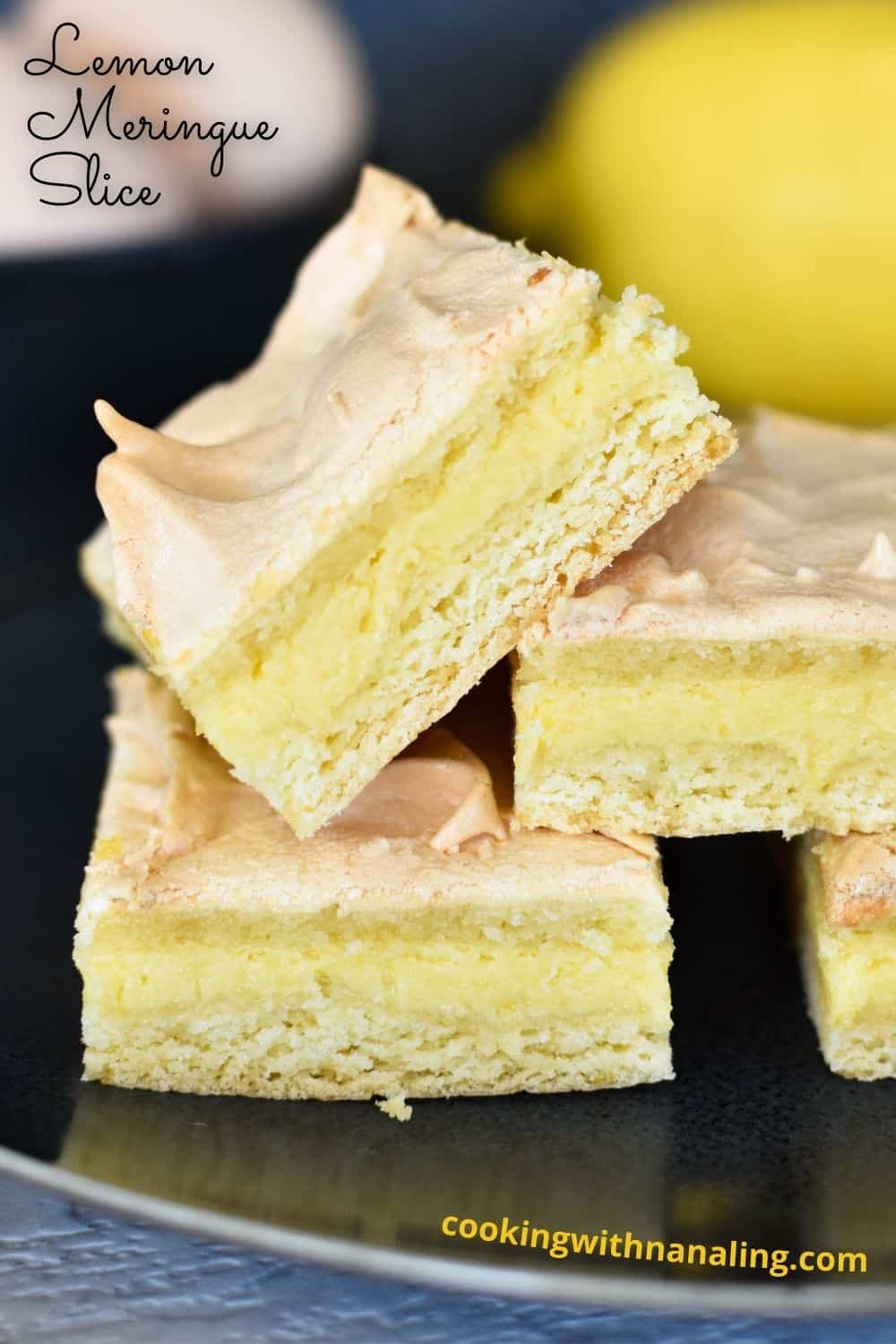 Lemon Meringue Slice - Cooking with Nana Ling