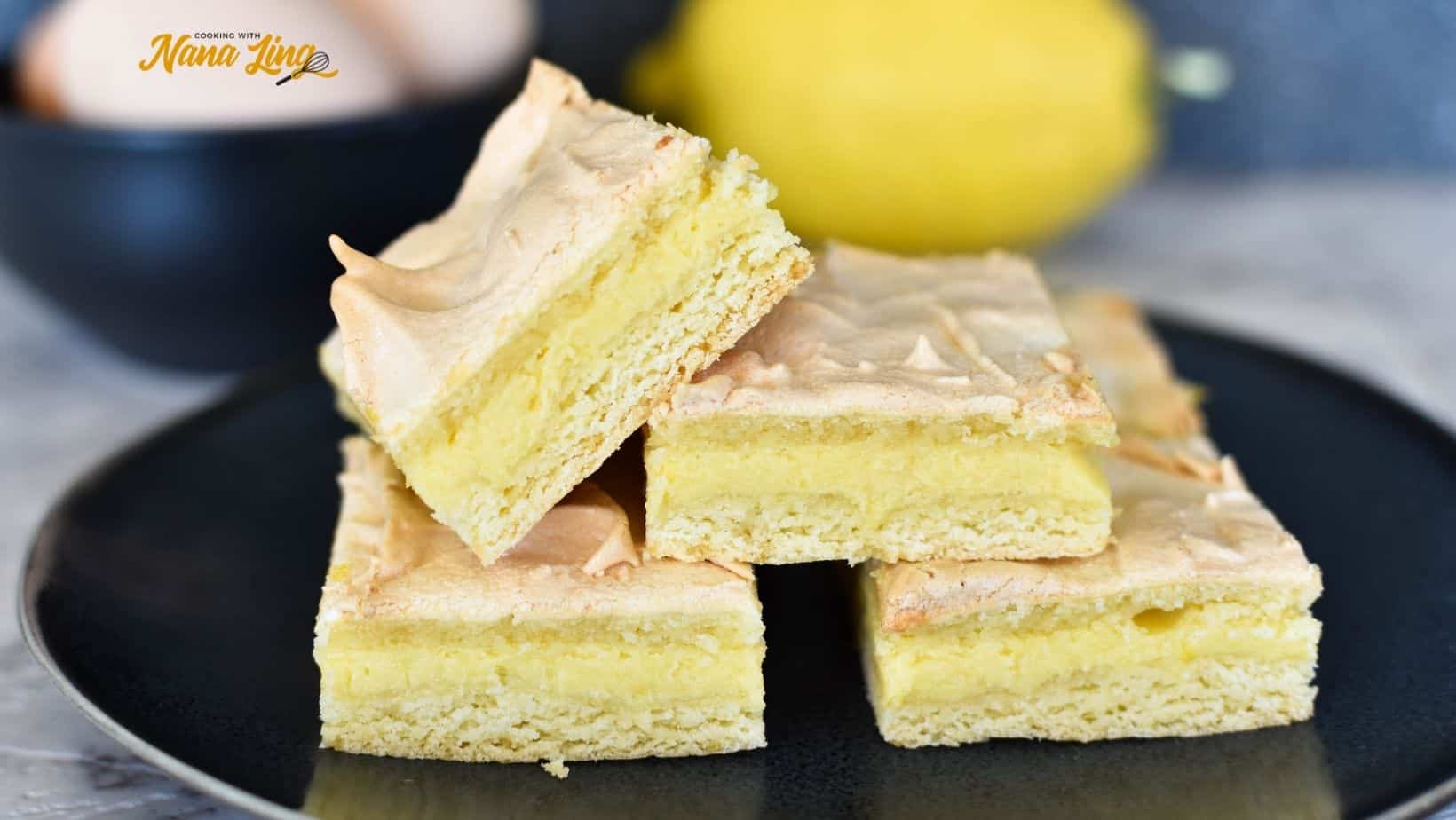 Lemon Meringue Slice Recipe | Cooking with Nana Ling