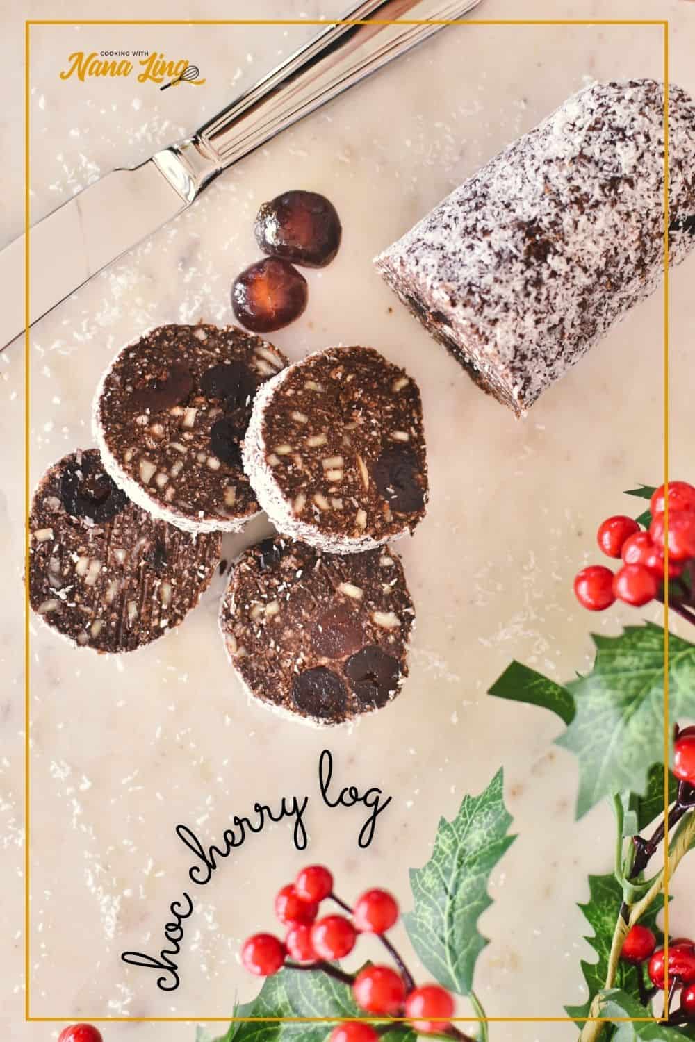 Choc Cherry Log Recipe | Cooking with Nana Ling