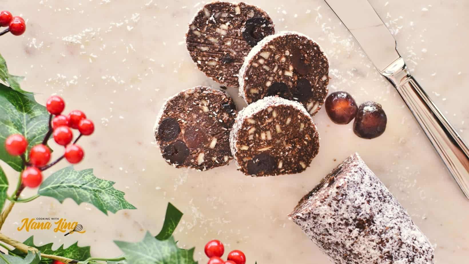 Choc Cherry Log Recipe | Cooking with Nana Ling