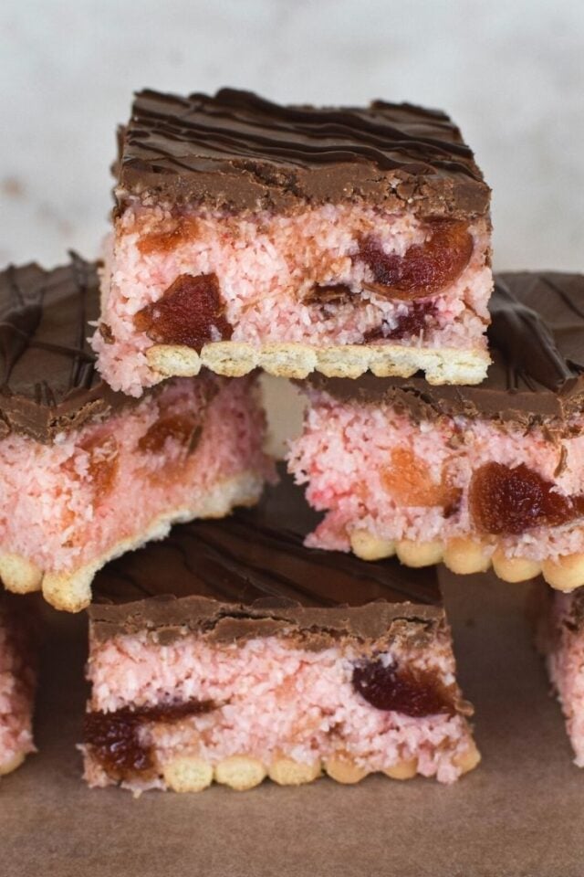 Cherry Ripe Slice | A family recipe by Cooking with Nana Ling