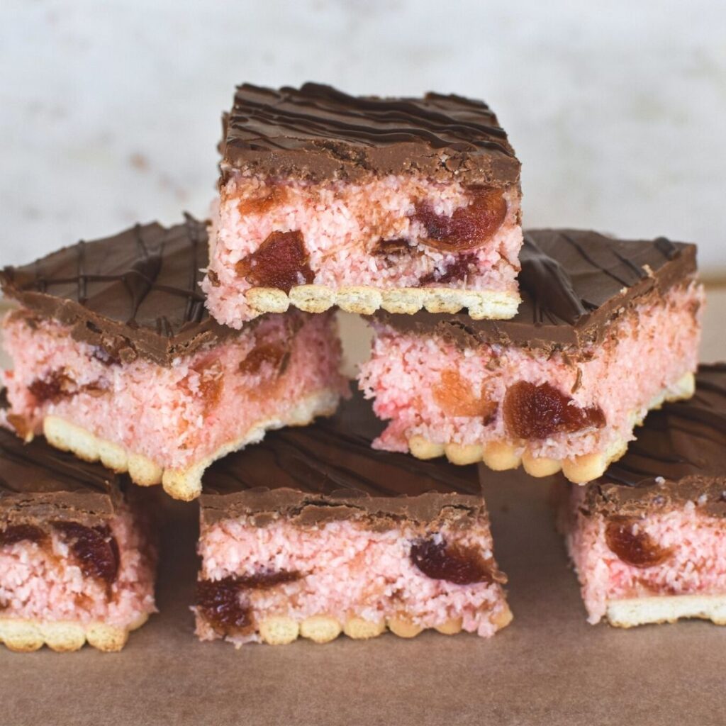 Cherry Ripe Slice | A family recipe by Cooking with Nana Ling