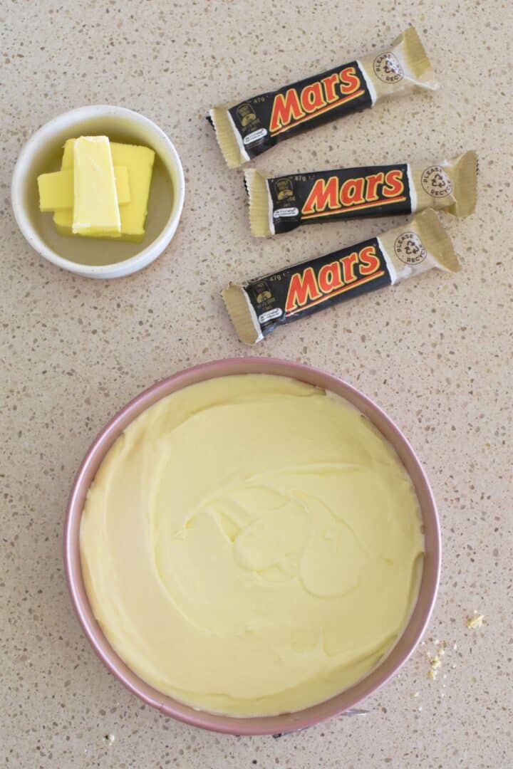 No Bake Mars Bar Cheesecake - Cooking with Nana Ling