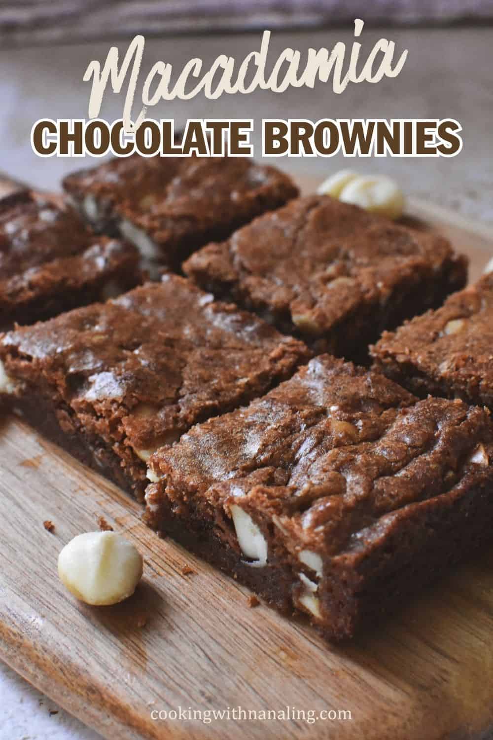 Chocolate Macadamia Brownies - Cooking with Nana Ling